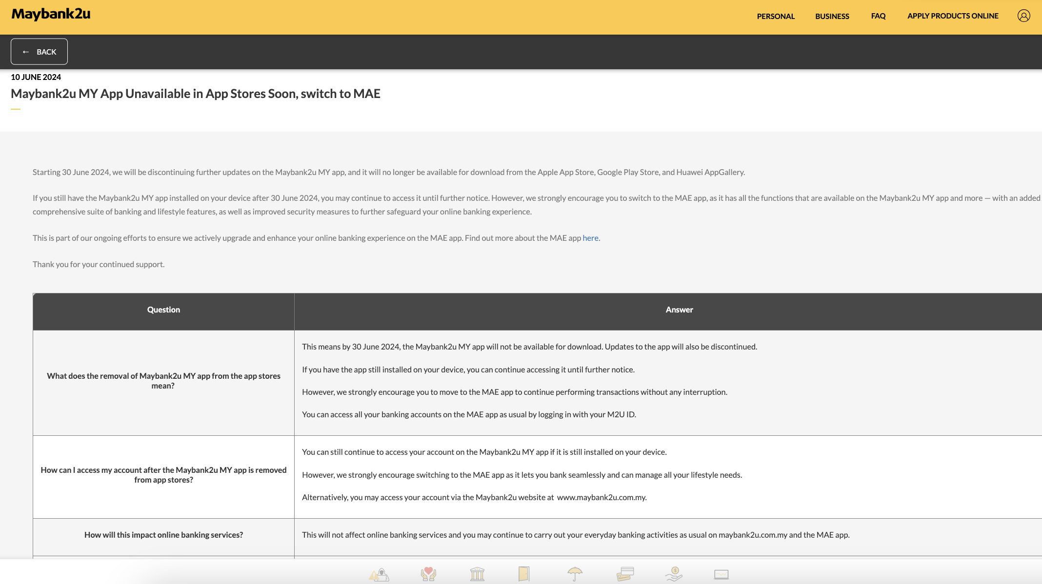 M2u MY 630后停更及下架 马银行促转用MAE – 988